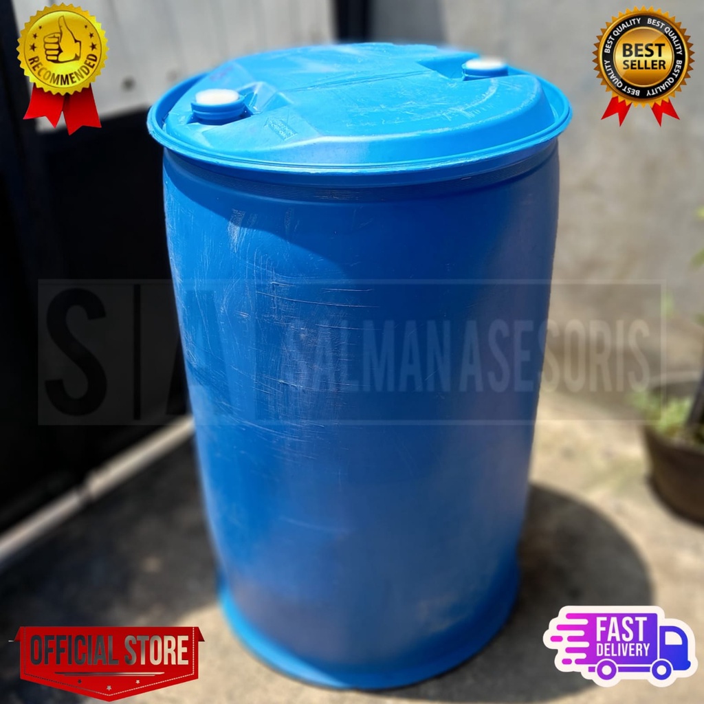 Jual Drum Tong Plastik 200 Liter Tempat Sampah Tangki Tandon Toren Air ...