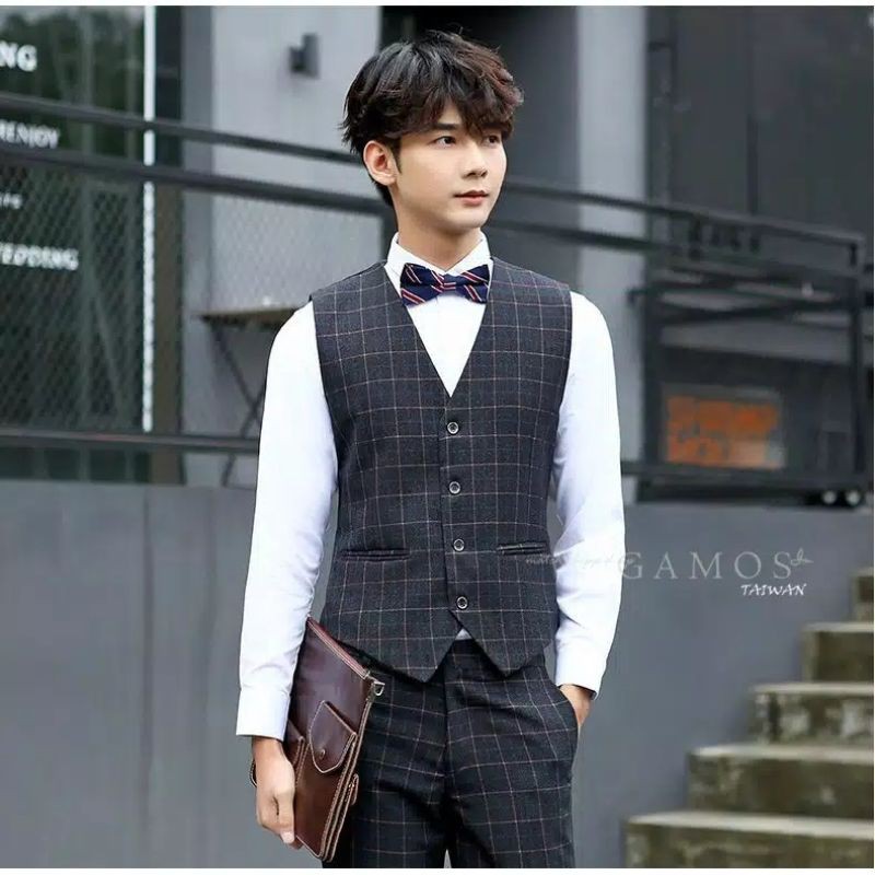 Jual vest formal pria kotak/rompi pria | Shopee Indonesia