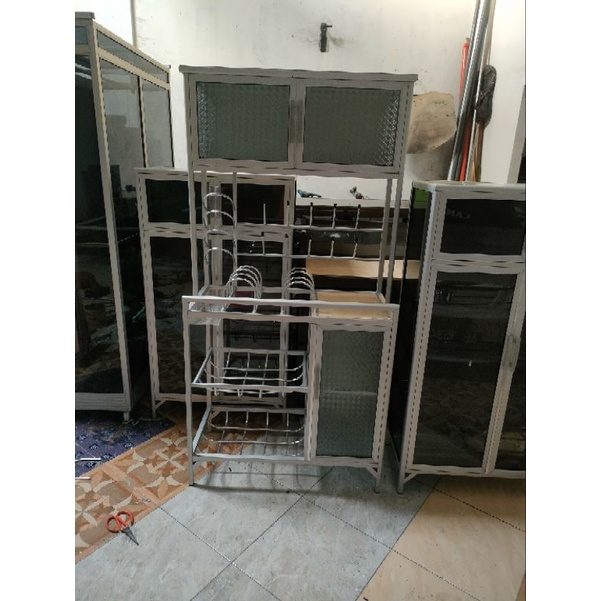 Jual Rak piring/lemari piring aluminium | Shopee Indonesia