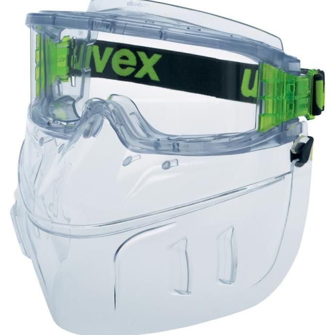 Jual uvex ultravision wide-vision goggle dengan faceguard protection | Shopee Indonesia