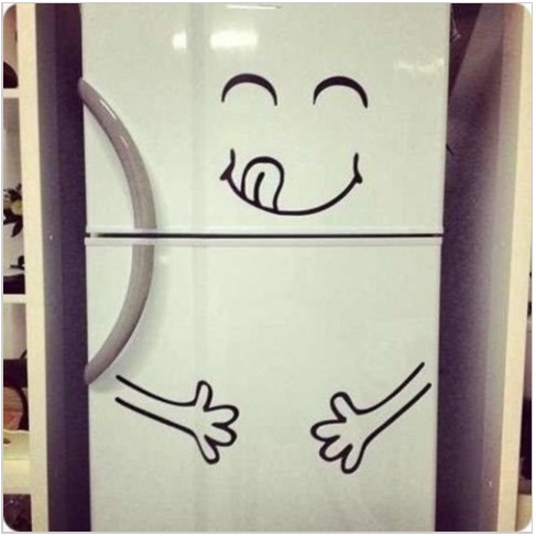 Jual Stiker Kulkas Smile Emoji Emoticon Yummy Face Sticker Dekorasi ...