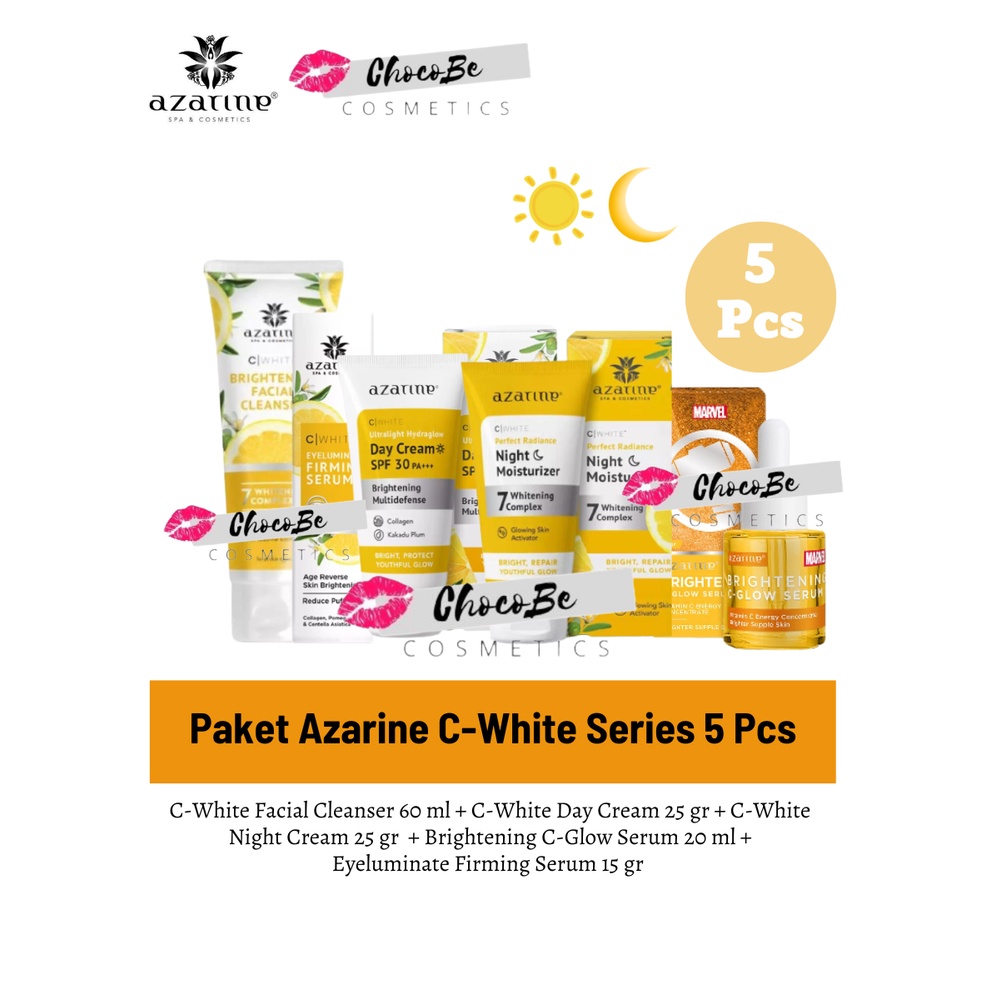 Jual Paket Lengkap Azarine C-White Mencerahkan 5pcs - (Facial Cleanser ...