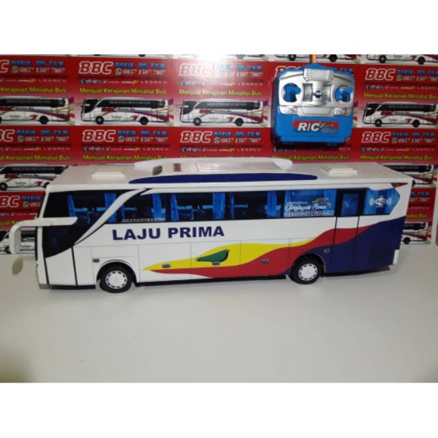 Jual Miniatur bus RC Laju Prima ( Remot Control ) DETIL RAPIH FULL ...