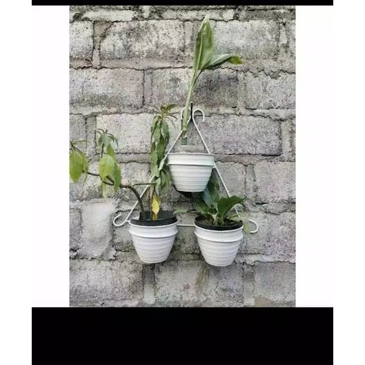 Jual STANDING RAK POT BUNGA GANTUNG/ RAK POT DINDING 2 SUSUN/RAK POT ...