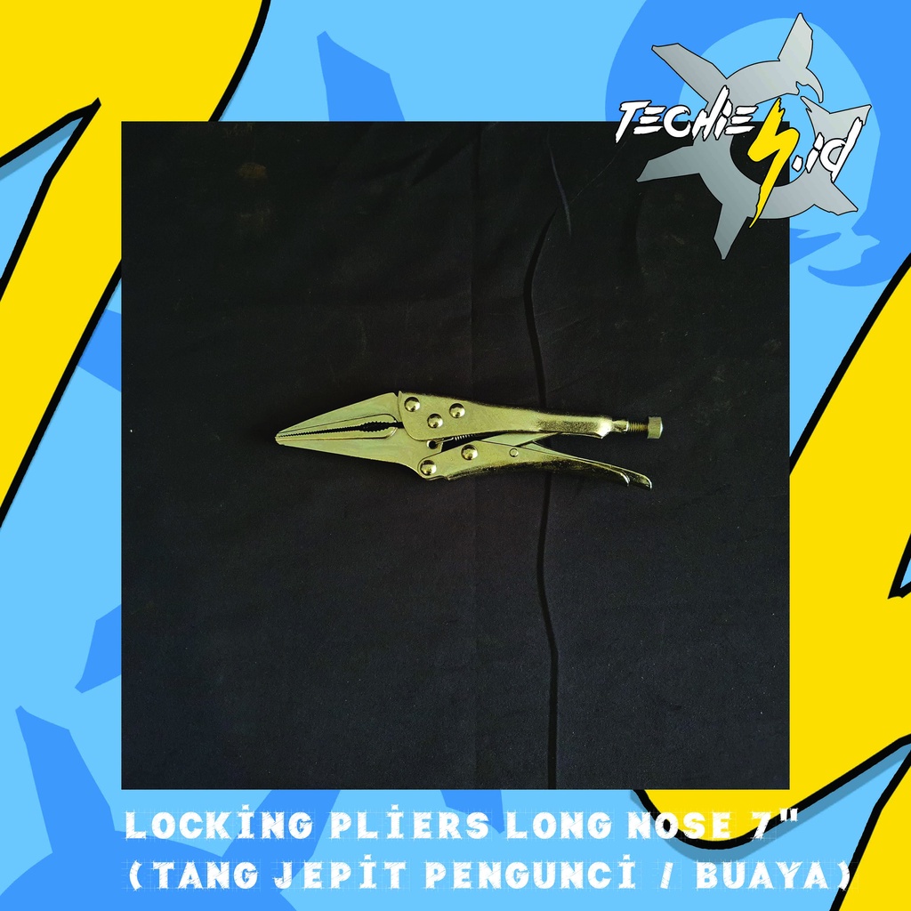 Jual Locking Pliers Long Nose 7inch (Tang Jepit Pengunci / Tang Buaya ...