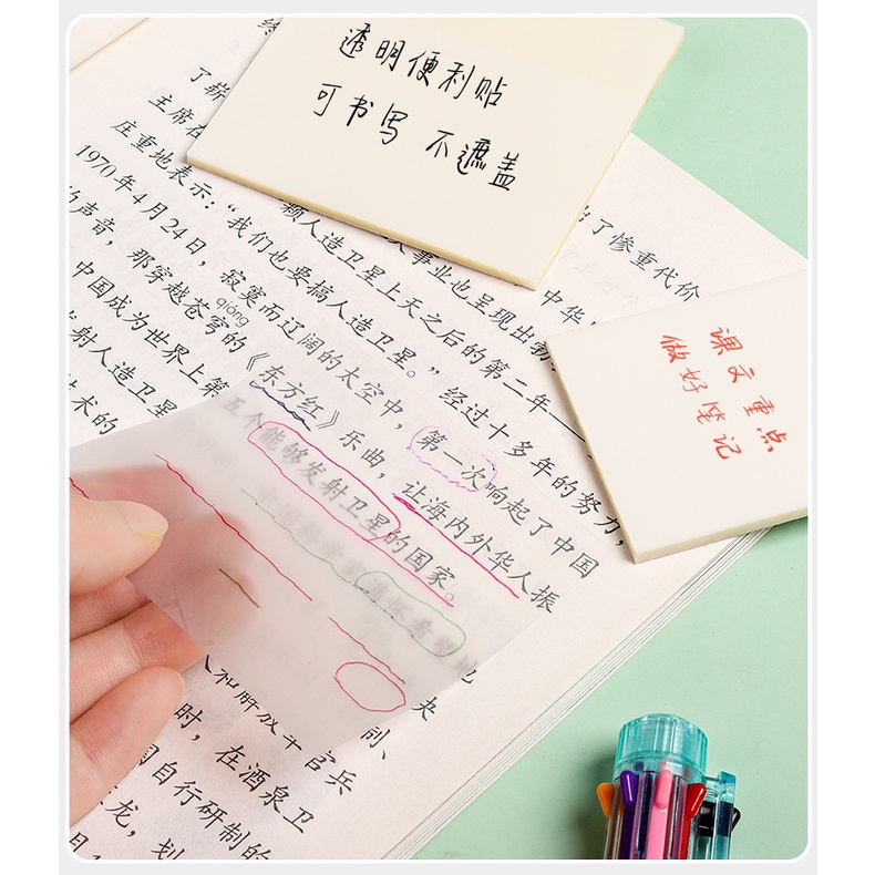 Jual [LOGU] Sticky note transparan, Sticky notes Kertas memo ...