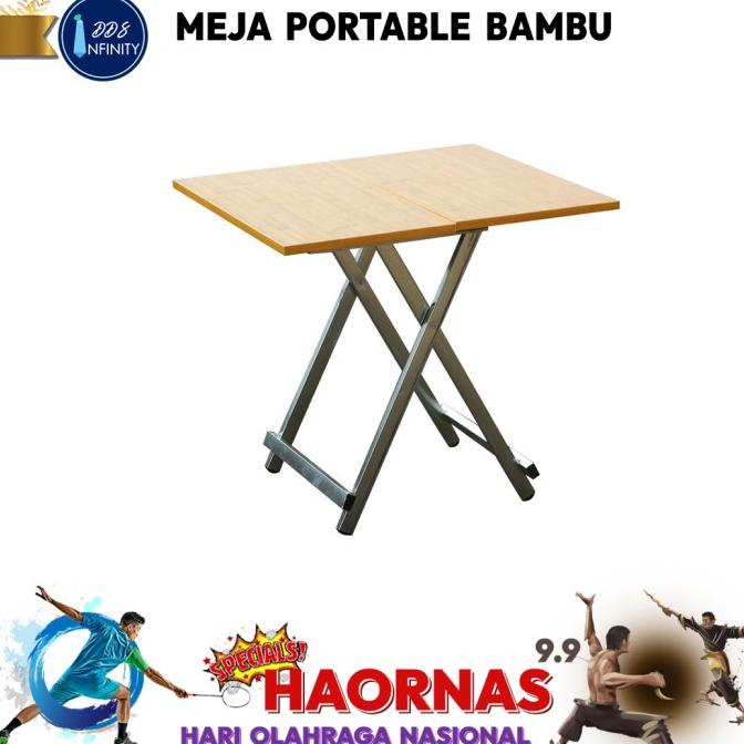 Jual Meja Portable Bambu Meja Lipat Serbaguna | Shopee Indonesia