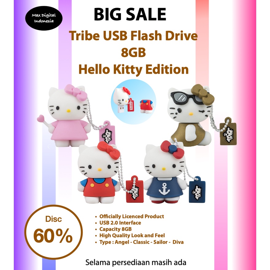 Jual Flashdisk Hello Kitty 8GB - USB Drive Tribe | Shopee Indonesia