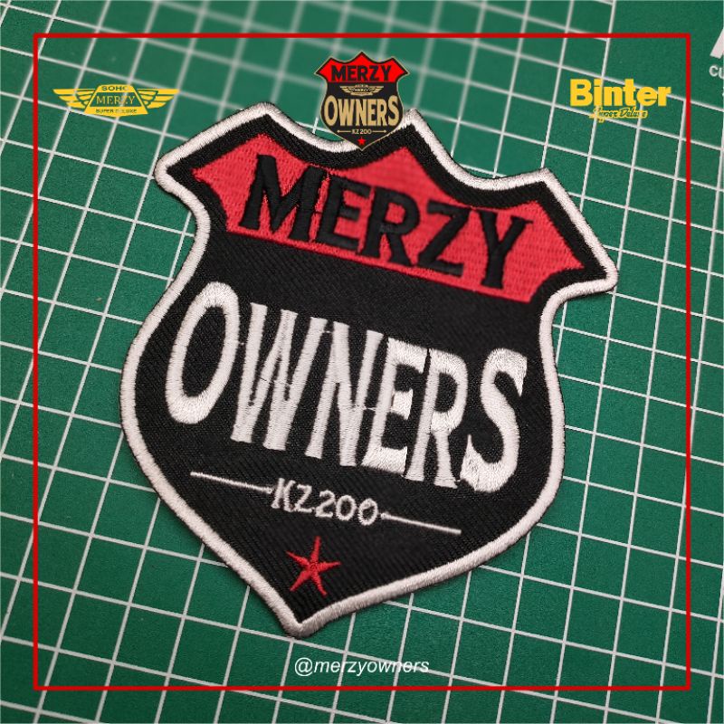 Jual Bordir Patch Merzy Owners Kawasaki Binter Merzy KZ 200 (11 x 10 Cm ...