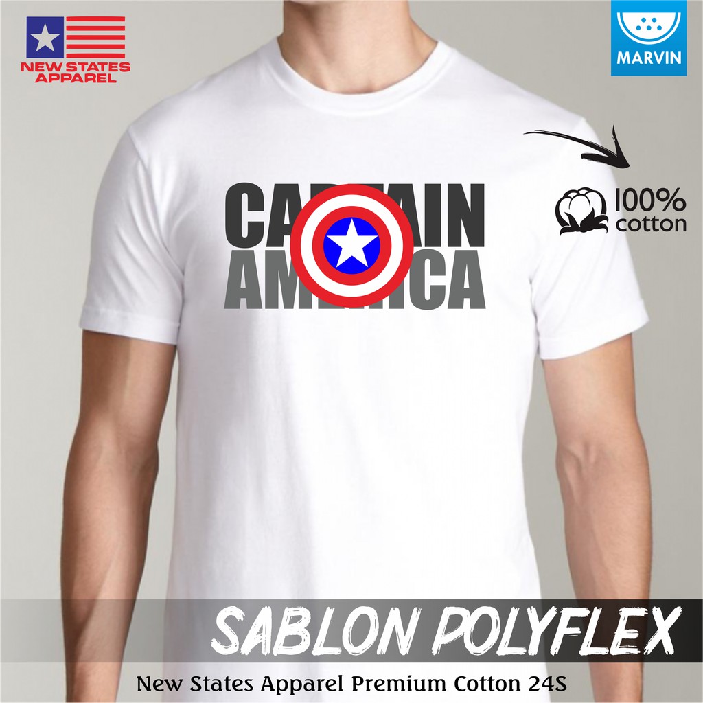 Jual Kaos Captain America Kaos Kapten Amerika Kaos Captain Amerika Kaos ...