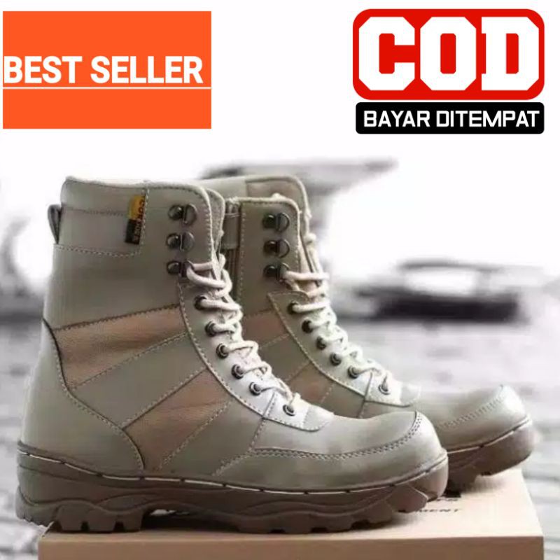 Jual Sepatu Safety Tactical Boots dengan Ujung Besi | Shopee Indonesia