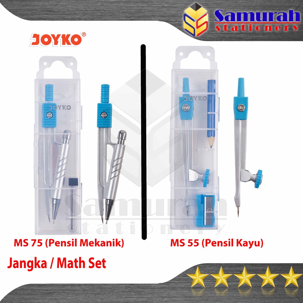 Jual Jangka Pensil Mekanik Joyko MS-75 / Math Set Mechanical Pencil MS ...