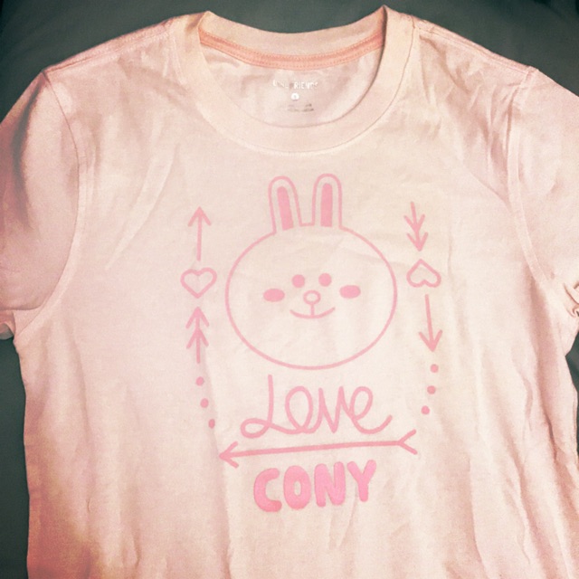 Jual Line Cony Tshirt Love Cony Baby Pink | Shopee Indonesia