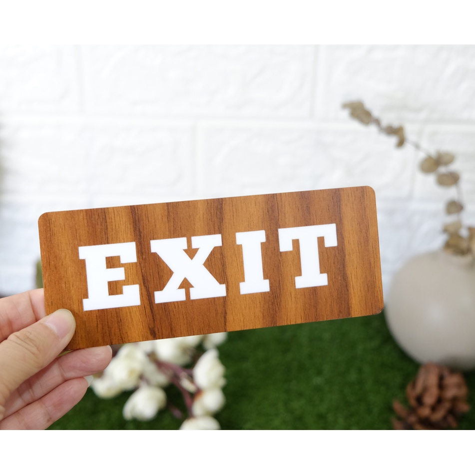 Jual Sign Board Akrilik Exit Label Tempel Penanda Ruangan | Shopee ...