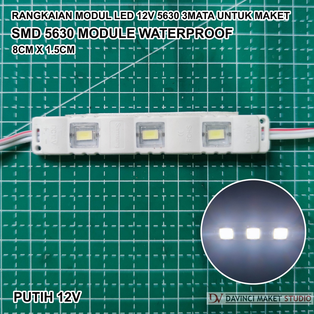 Jual (12v) Rangkaian Modul Lampu LED Putih Kuning 5630 5730 3 Mata 12v ...