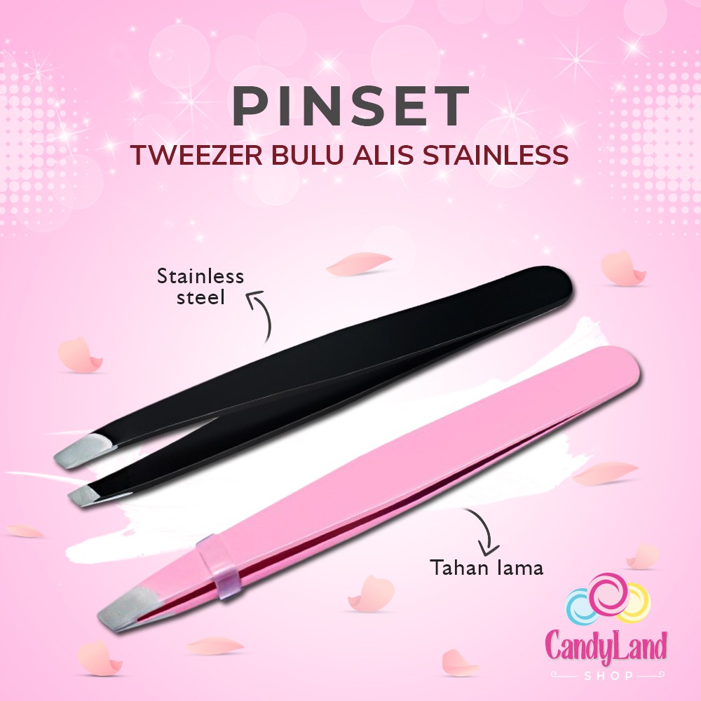 Jual Pinset Penjepit Pencabut Bulu Mata Alis Ujung Miring Stainless ...