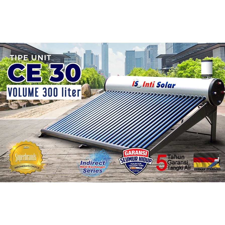 Jual Pemanas Air Matahari Water Heater 300 Liter Inti Solar 30 CE ...