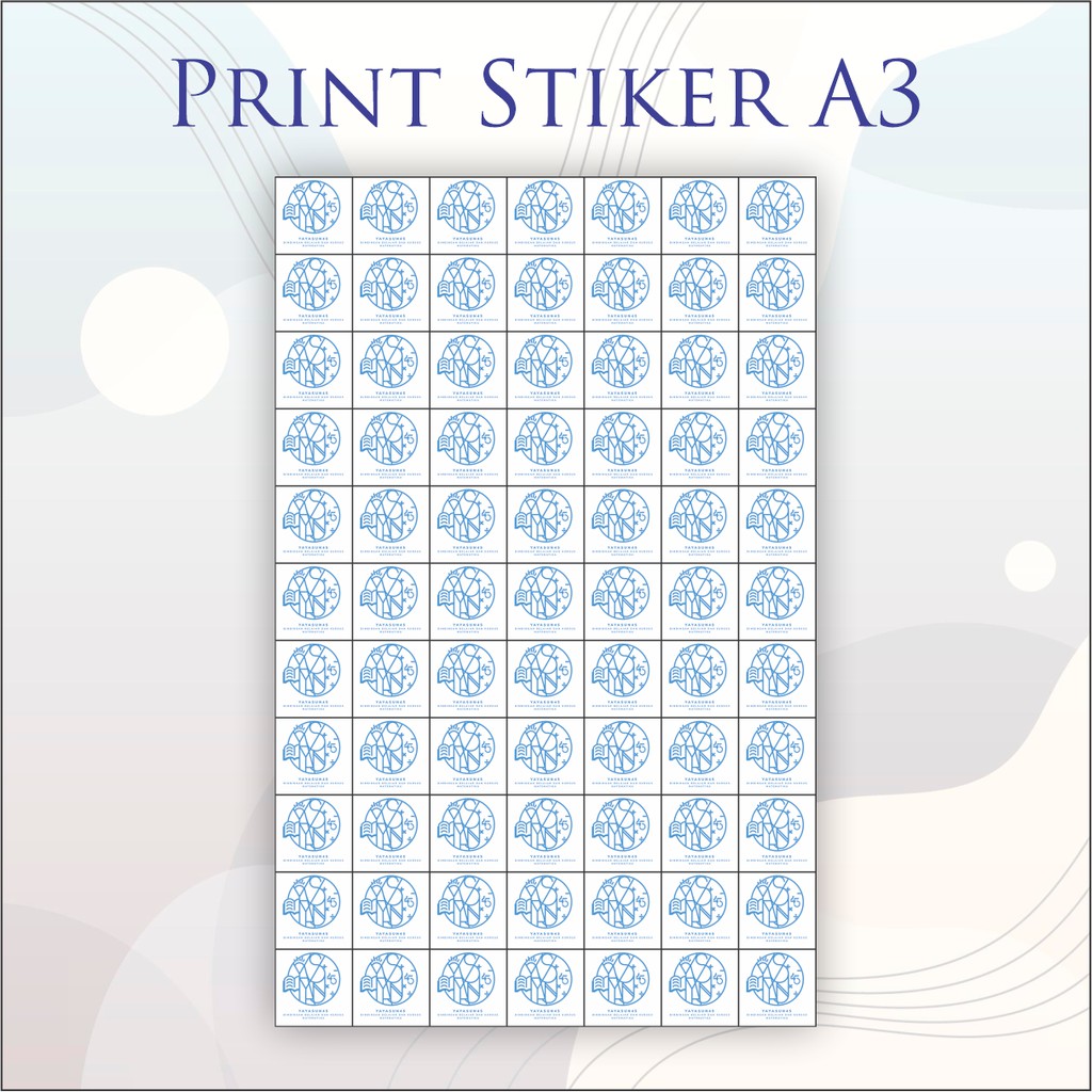 Jual Cetak Print Stiker A3 Custom Vinyl Cromo | Shopee Indonesia