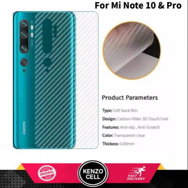 Jual Garskin Xiaomi Mi Note 10 - Minote 10 Pro Skin Carbon Karbon Anti ...
