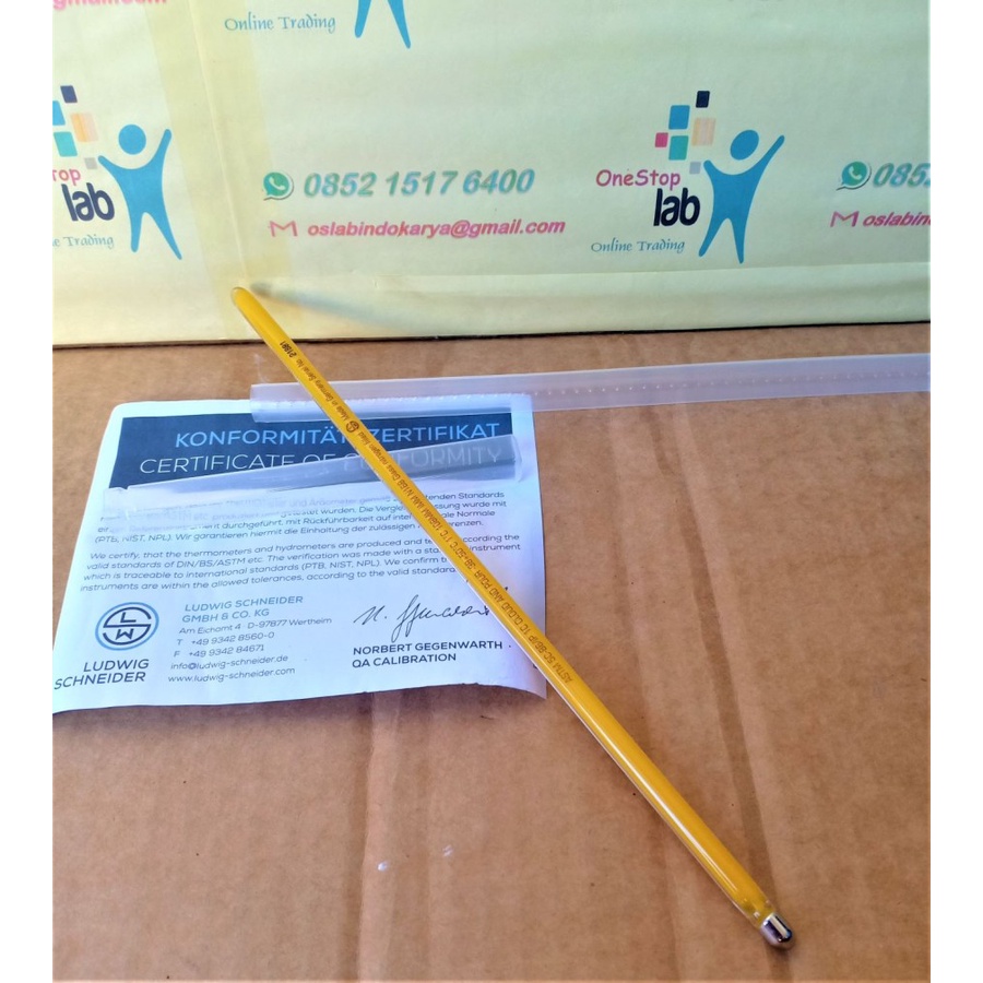 Jual Termometer ASTM 5C range -38 to 50 'C/ 1 LUDWIG SCHNEIDER | Shopee ...