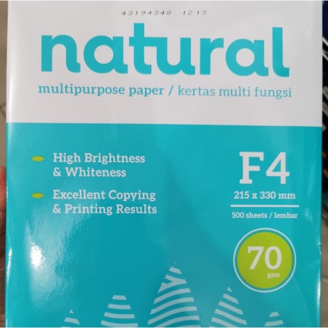 Jual Kertas Natural F4 70 gsm | Shopee Indonesia