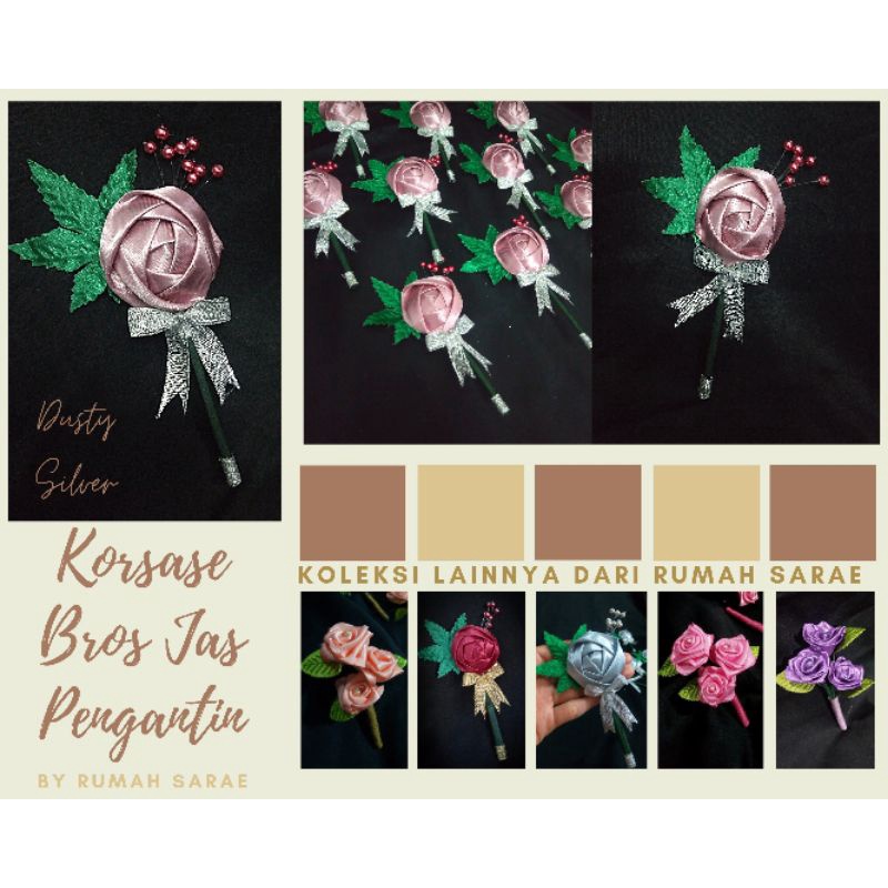 Jual Bros panitia Korsase Jas Pengantin Dusty - Silver | Shopee Indonesia