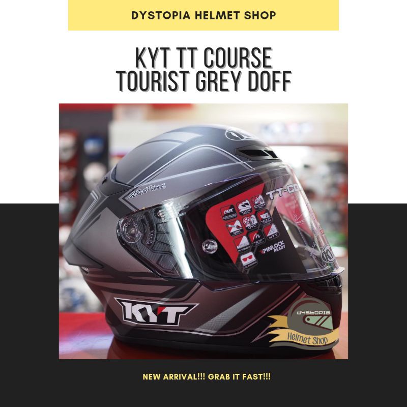 Jual KYT TT Course Tourist Grey Doff Helm KYT TT Course not Falcon NFR ...