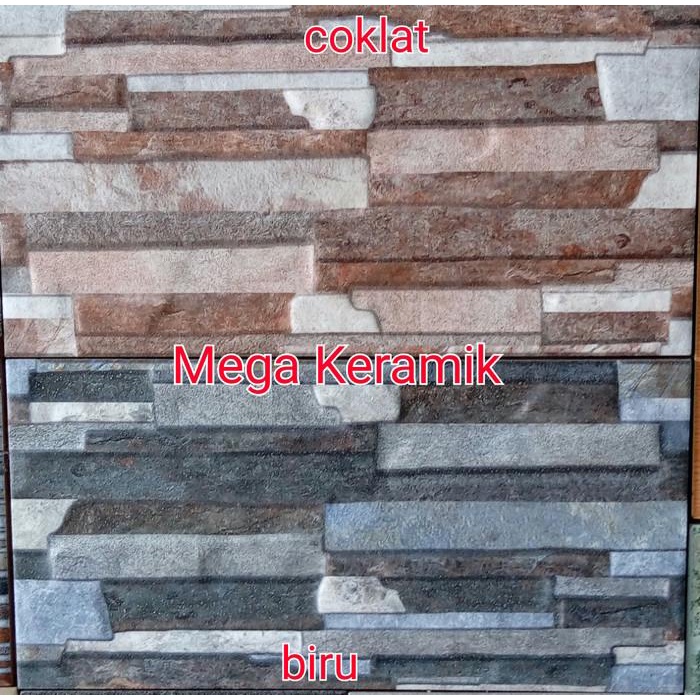 Jual KERAMIK DINDING 20X40 MOTIF BATU ALAM | Shopee Indonesia