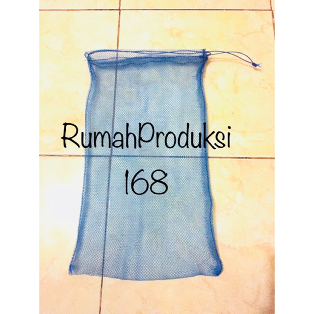 Jual Kantong 60cm x 30cm kantung sarung jaring polinet polynet biru ...
