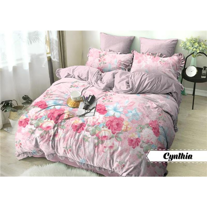 Jual Bedcover Sprei set Bunga Cynthia untuk Kado Pernikahan Ulang Tahun ...