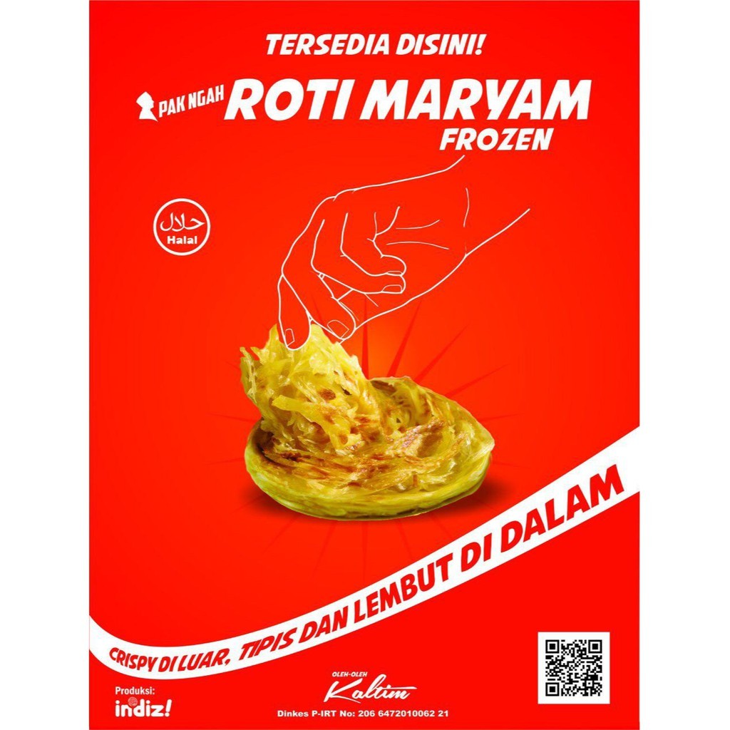 Jual Roti Maryam Frozen PAK NGAH 1 Pack (isi 5 pcs) | Shopee Indonesia