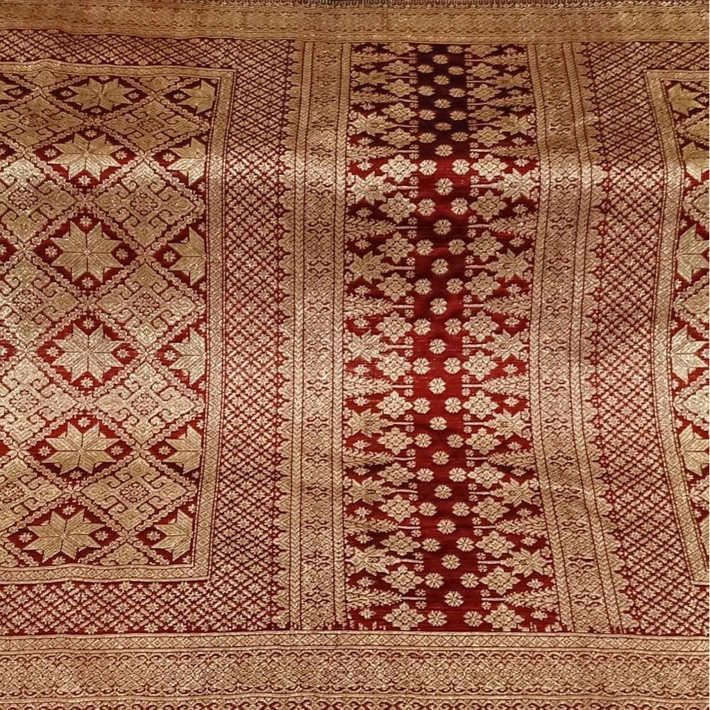 Jual Songket Palembang Asli Tenun Tangan | Motif Nampan Perak | Gebeng ...