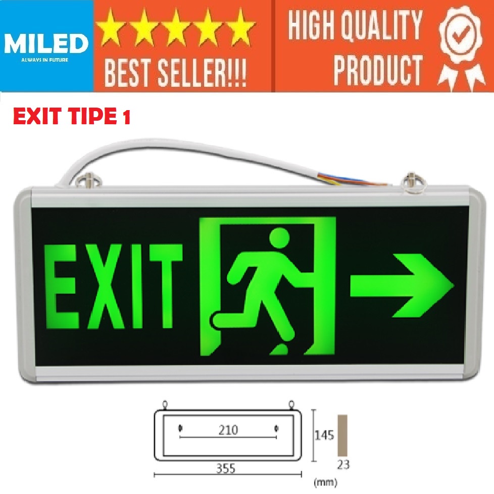 Jual LAMPU EMERGENCY SIMBOL PETUNJUK ARAH JALAN KELUAR / LAMPU EXIT ...