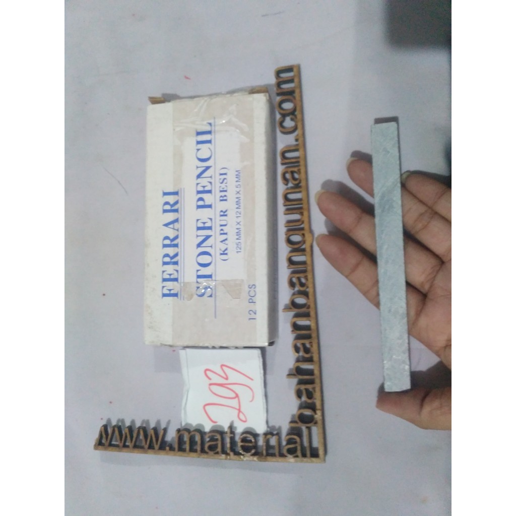 Jual alat tulis logam besi isi 12 pcs batu putih pensil penanda anti ...