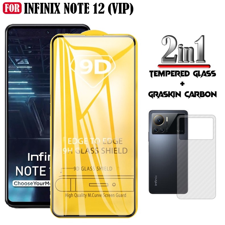 Jual Tempered Glass 2 in 1 infinix Note 12 VIP Anti Gores Kaca ...