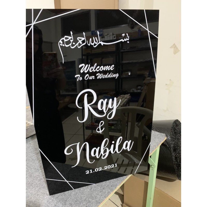 Jual Wedding Sign /Dekorasi Lamaran/ Dekorasi Pernikahan/ Akrilik Sign ...