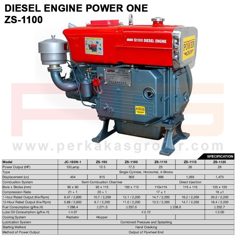 Jual Diesel Engine POWER ONE ZS 1100 MESIN PENGGERAK POWERONE ZS1100 | Shopee Indonesia