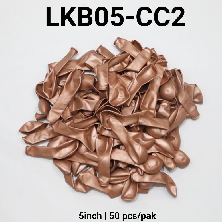 Jual LKB05-C Balon latex 5 inch 1 pak isi 50 chrome tebal mengkilap ...
