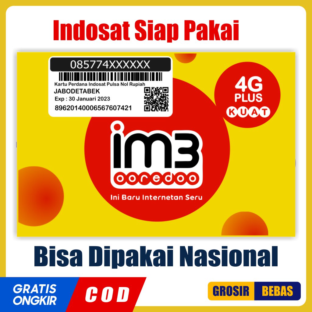 Jual Perdana Indosat Acak Tengah / Indosat Siap Pakai / Indosat Fresh ...