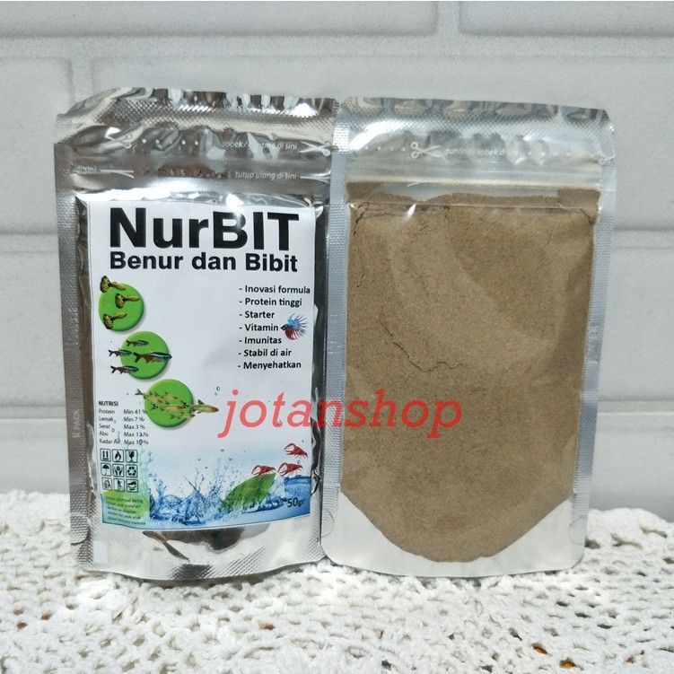 Jual Makanan Pakan Burayak NurBit benur dan bibit cupang neon guppy ...