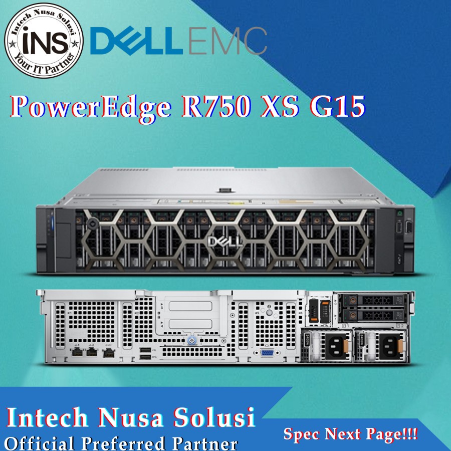 Jual DELL Server PowerEdge R750 XS G15 Xeon Silver 4310 32GB 600GB SAS ...