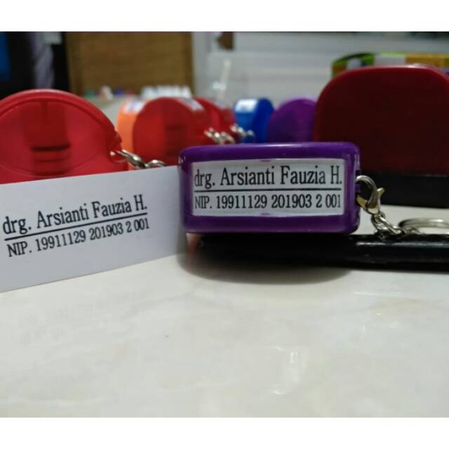 Jual STEMPEL NAMA DOKTER NIP SIP PERAWAT BIDAN 13X35 MM GANTUNGAN KUNCI | Shopee Indonesia