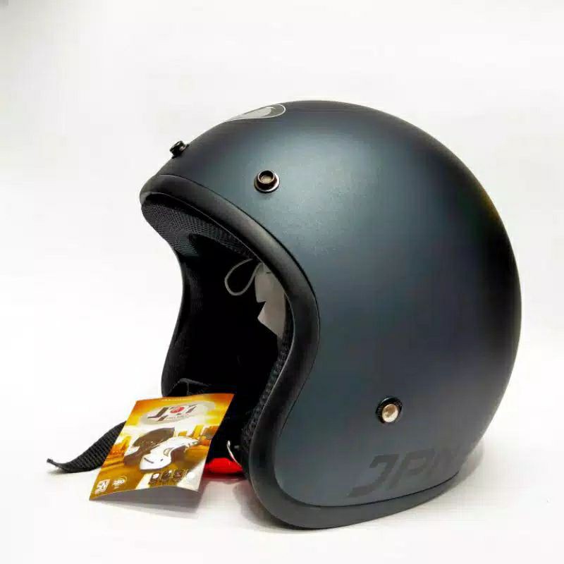 Jual Helm Bogo Jpn Retro Abu All Grey Dop & Goggle Mask | Shopee Indonesia