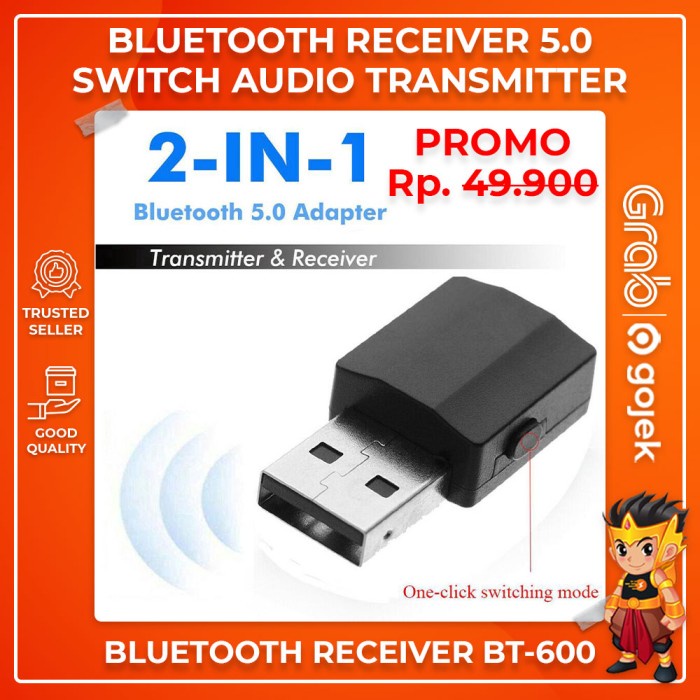 Jual USB Receiver Bluetooth 5.0 Adapter BT600 Audio Tansmitter 2in1 BT ...