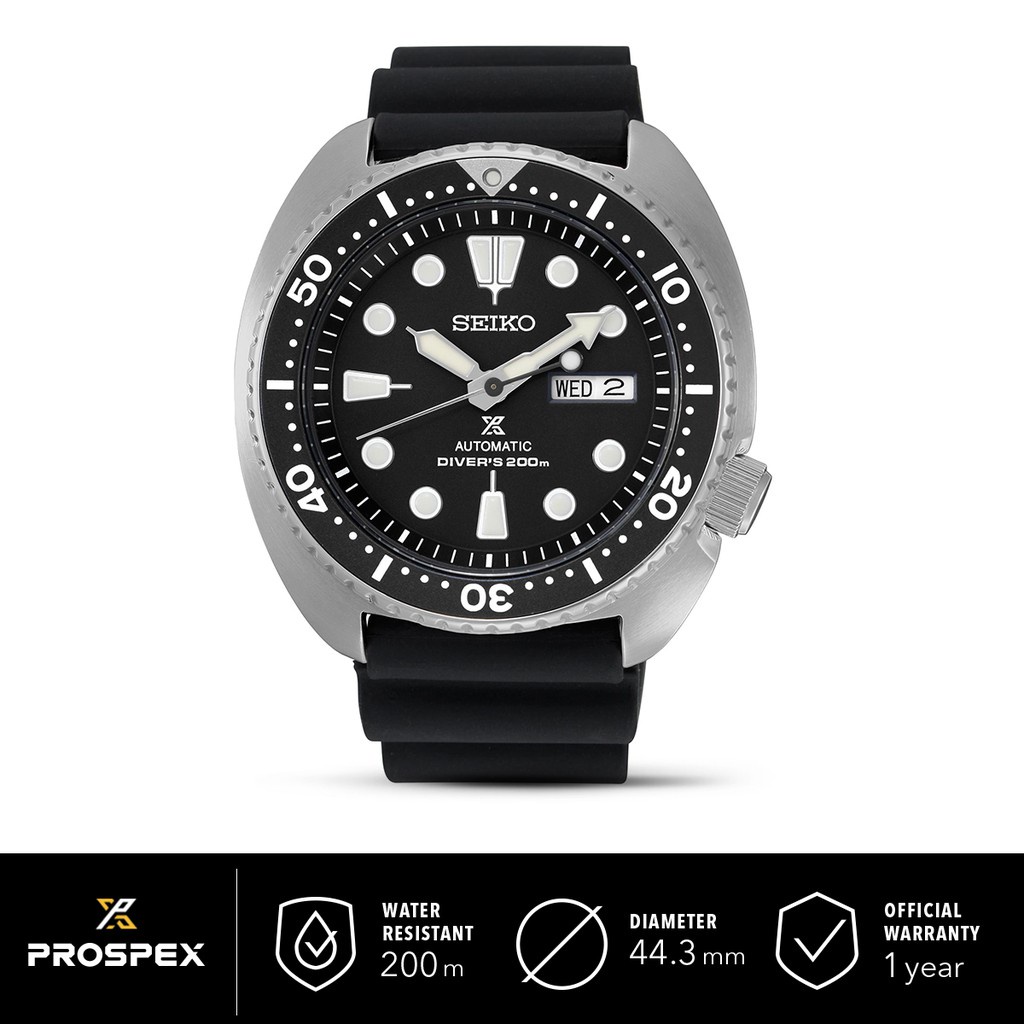 Jual Seiko Prospex SRPE93K1 Turtle Automatic Black Rubber Strap - Jam Tangan Seiko Original ...