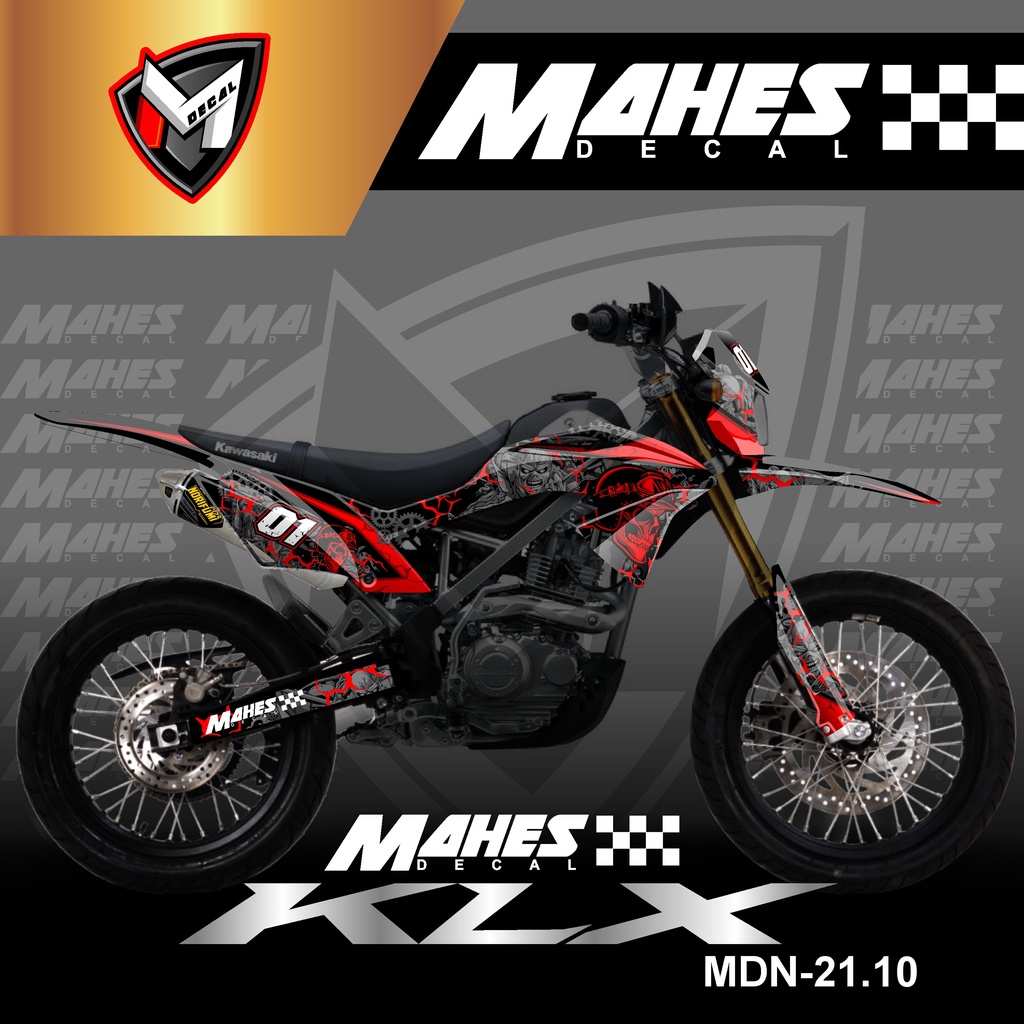 Jual Decal Sticker Motor Cross KLX 150 BF Fullbody - Stiker KLX BF / G /Extreme Desain Trail MDN ...