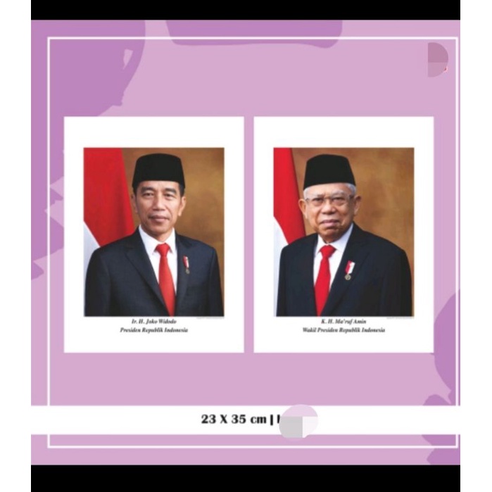 Jual Foto Presiden dan Wakil presiden Ukuran 25x35 cm | Shopee Indonesia