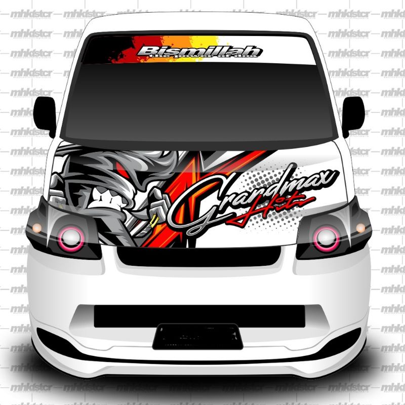 Jual sticker Decal kabin+kaca atas mobil pickup grand max printing ...