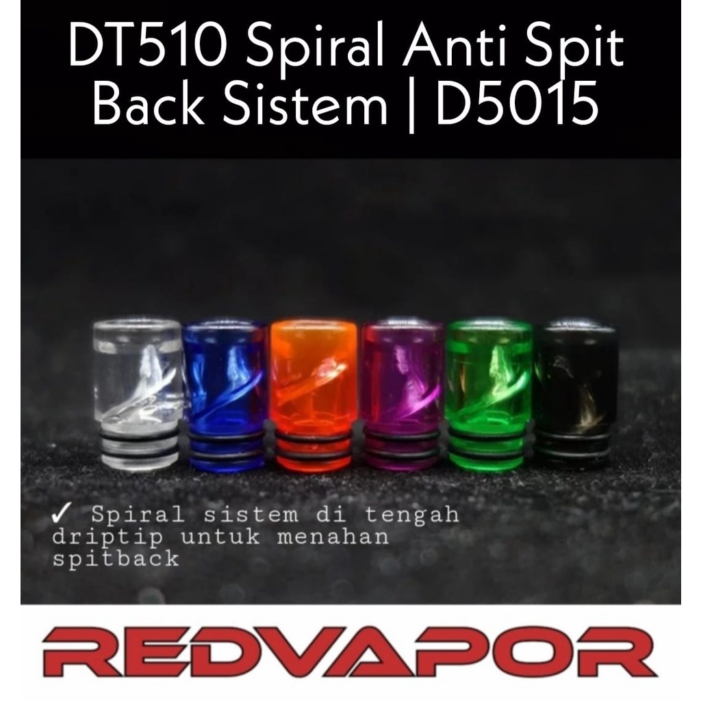 Jual Driptip 510 Spiral Anti Spitback 100% By RVP D50004 Ready Stock ...