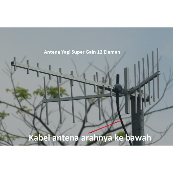 Jual antena yagi 4G 12el 15m pigtail induksi frek 1800-2300mhz for hp dan modem | Shopee Indonesia